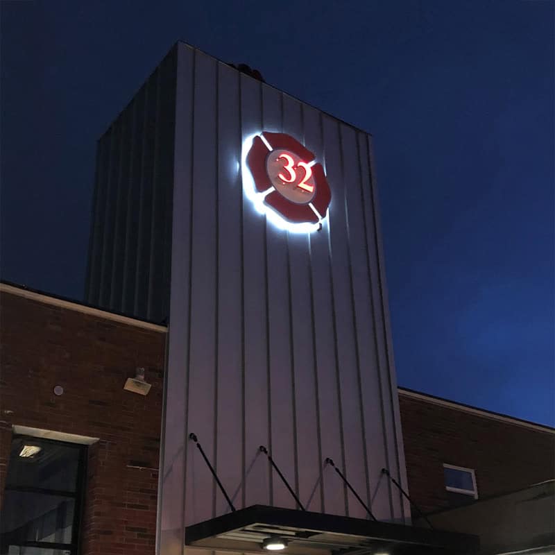 Pikesville Volunteer Fire Company Reverse Illuminated and Illuminated ...