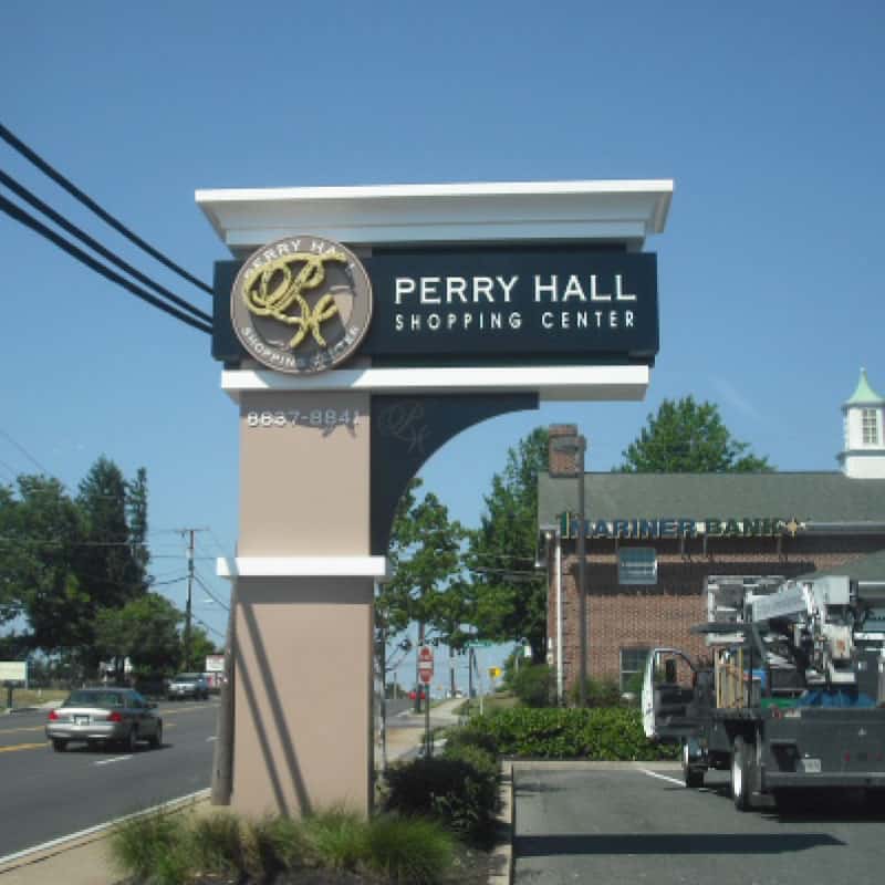 Perry Hall Shopping Center Pylon Sign - Strategic Factory