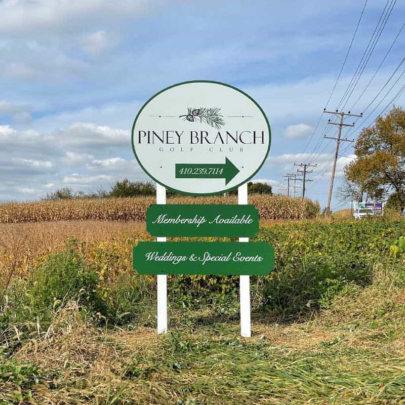 Piney Branch Golf Club Post and Panel Sign - Strategic Factory